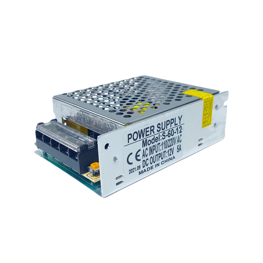 Eliminador Transformador Fuente Poder Driver 12V 5A 60W S-60-12 | IPower Electronics